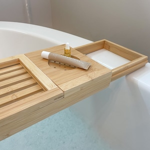 Bath Tray / Bath Caddy - Bathtub Tray - Wood Bath Caddy - Bath ...