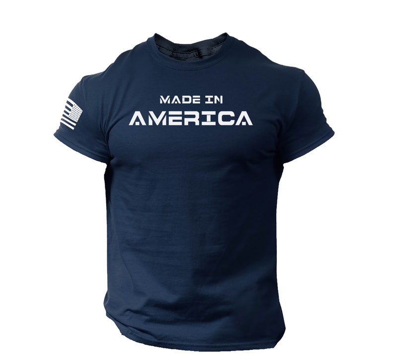 Made in America T Shirt USA Flag Patriotic American Tee - Etsy