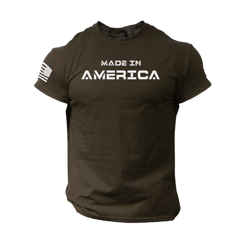 Made in America T Shirt USA Flag Patriotic American Tee - Etsy