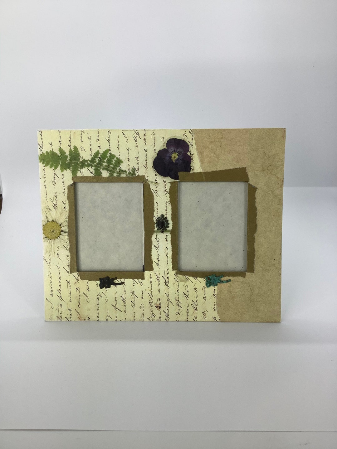 Beautiful Vintage Double Picture Frame - Etsy