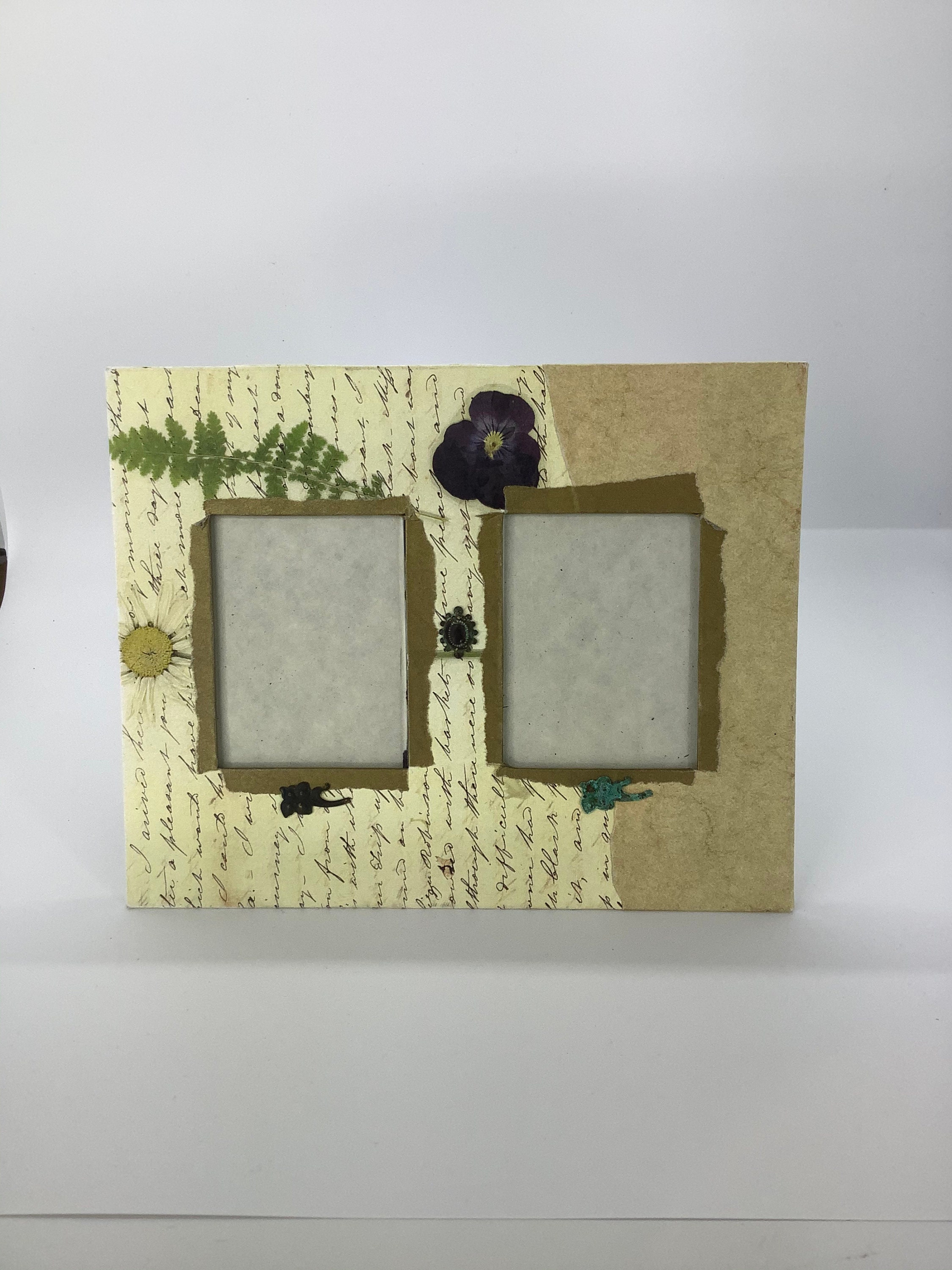 Beautiful Vintage Double Picture Frame - Etsy