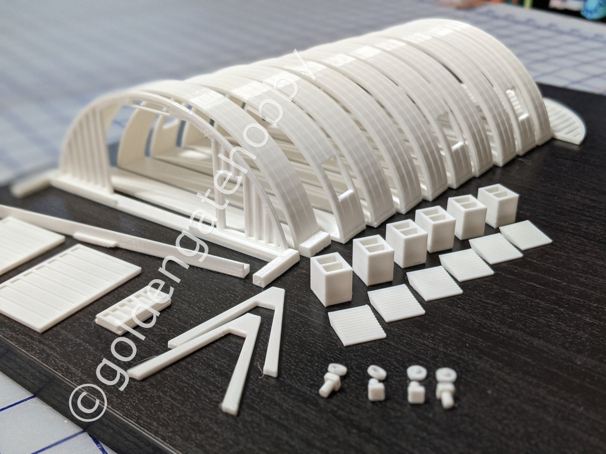HO Scale Modular Quonset Building / Hut Kit, White, HIGH QUALITY, in ...