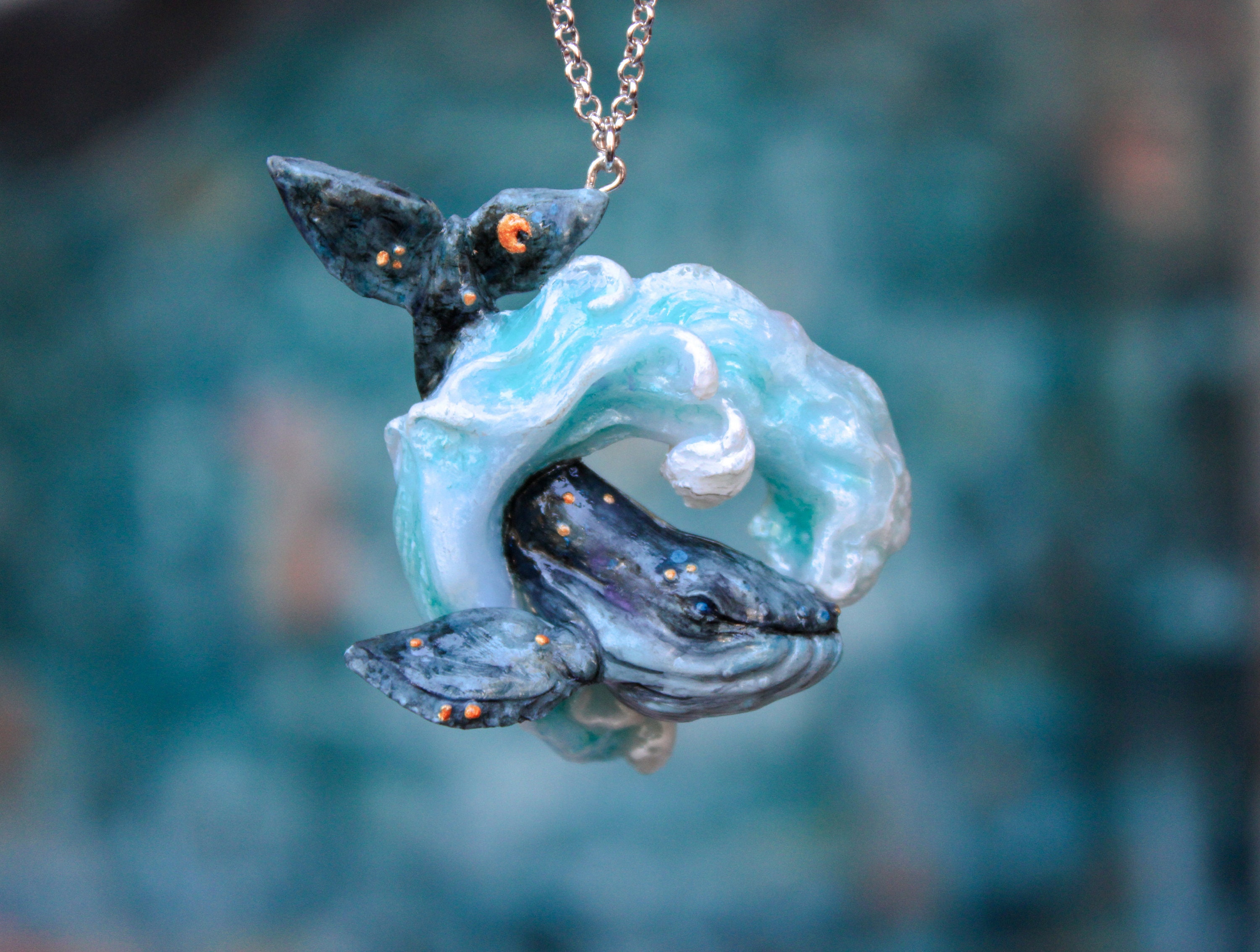 Whimsical Whale Necklace, Humpback Whale Necklace, Ocean Jewelry ...