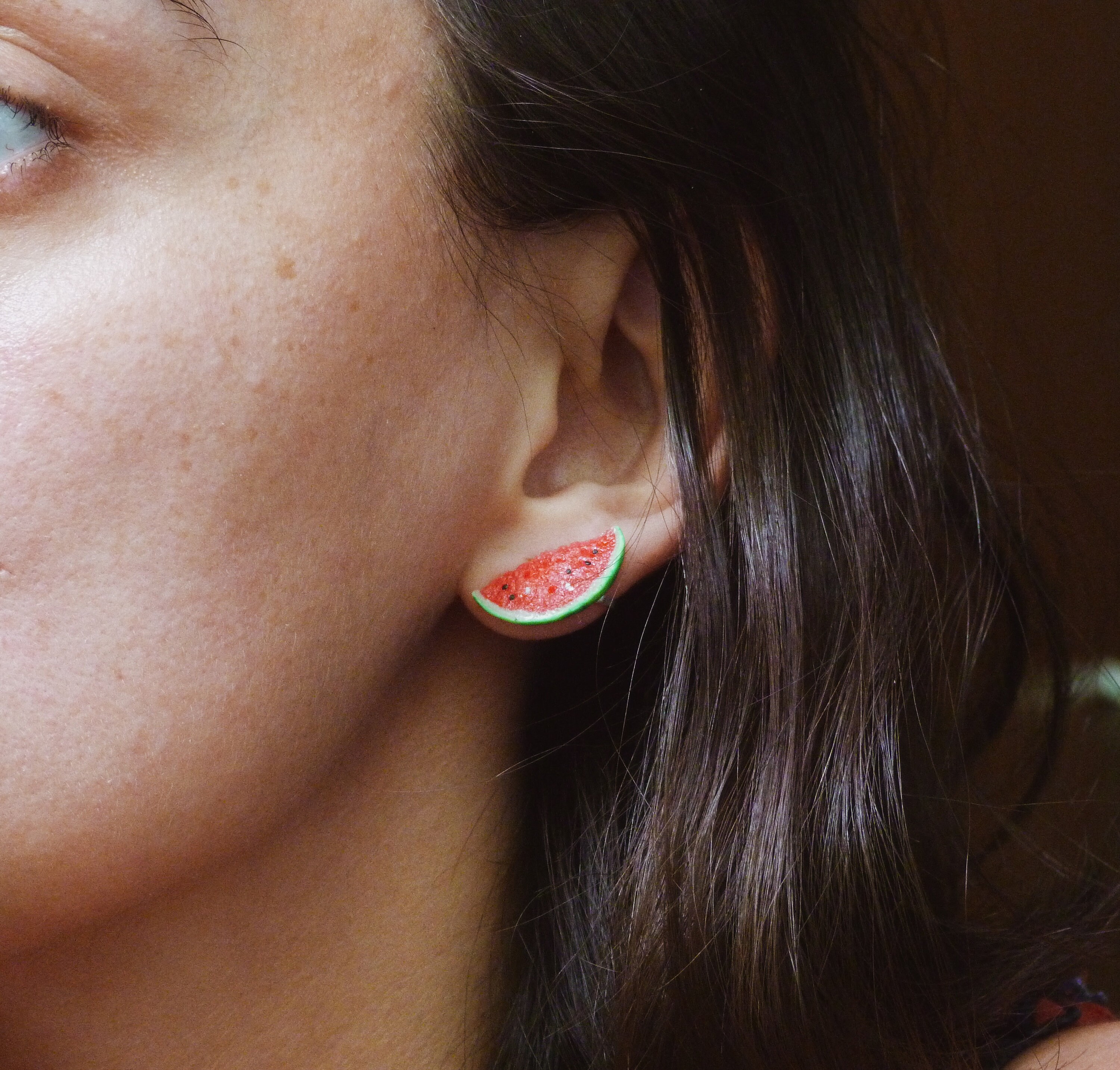 Watermelon Earring Watermelon Studs Watermelon Slices - Etsy
