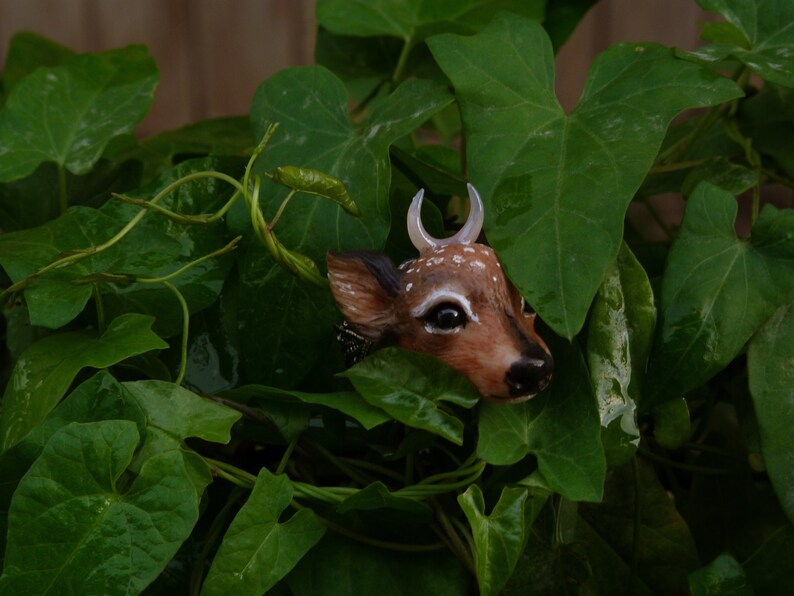 Fawn Ring, Polymer Clay Fawn, Baby Deer, Young Deer, Moon Horns, Forest ...