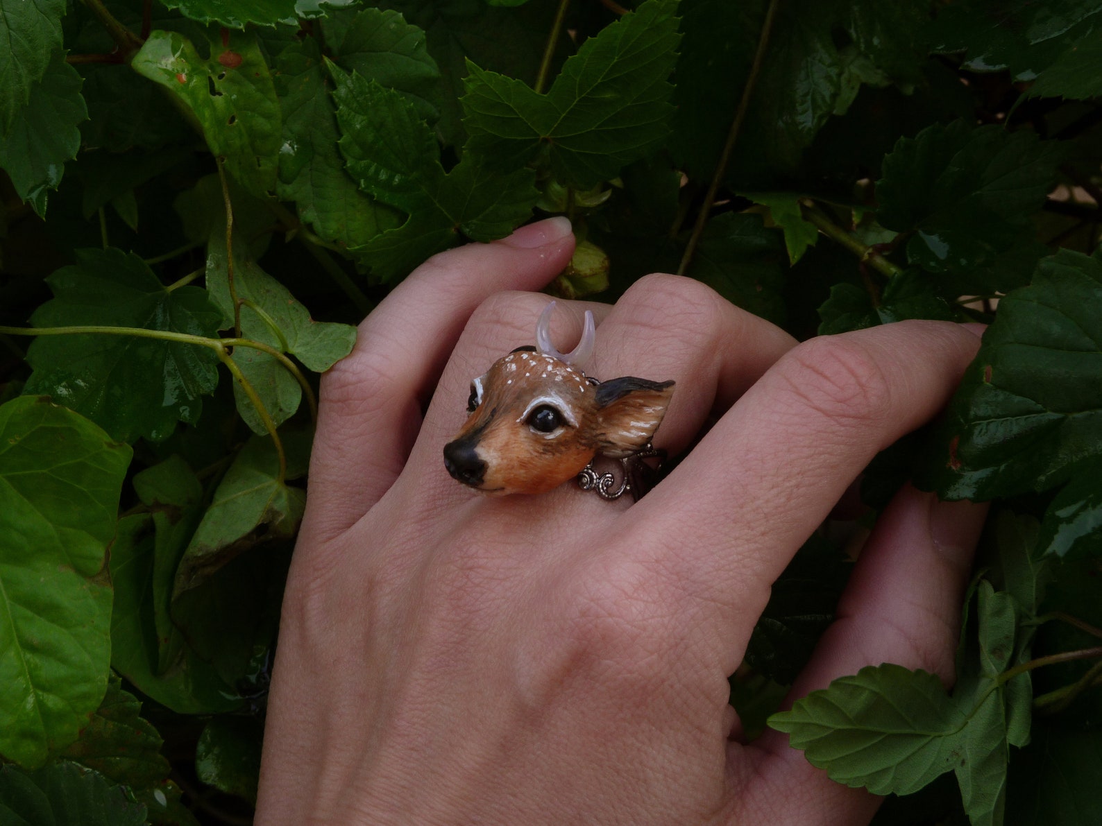 Fawn Ring Polymer Clay Fawn Baby Deer Young Deer Moon - Etsy