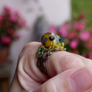 Blue Ringed Octopus, Adjustable Ring, Octopus Jewelry, Nautical Jewelry ...
