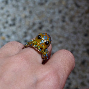 Blue Ringed Octopus, Adjustable Ring, Octopus Jewelry, Nautical Jewelry ...