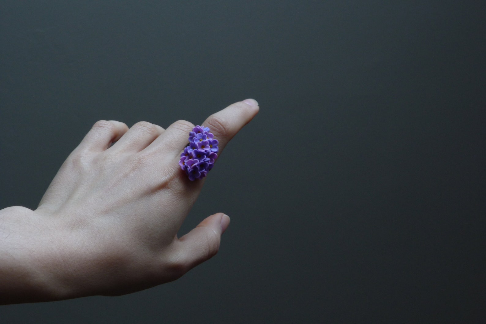 Lilacs Ring Flower Ring Miniature Flowers Ring Polymer Clay - Etsy