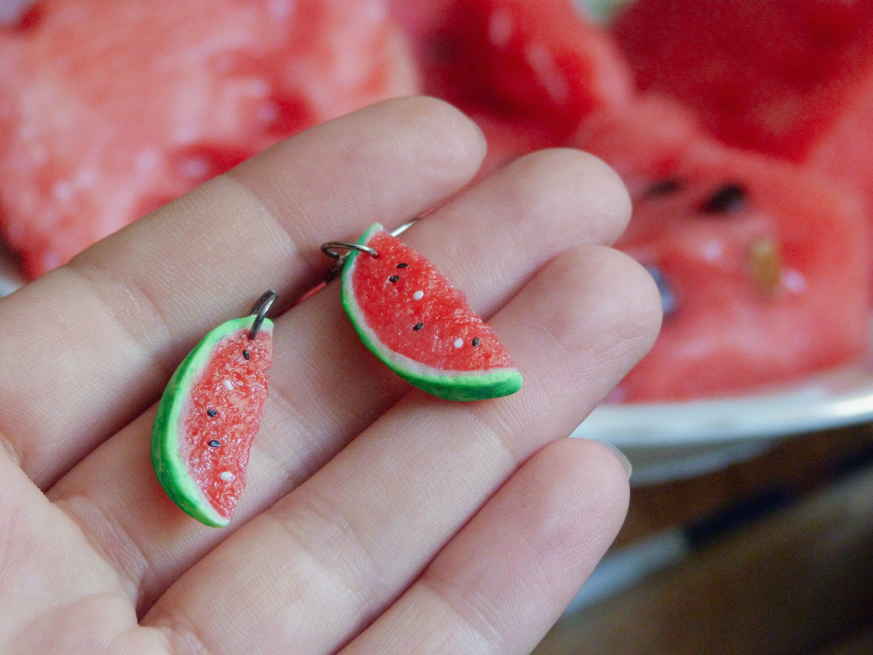 Watermelon Earring Watermelon Studs Watermelon Slices - Etsy