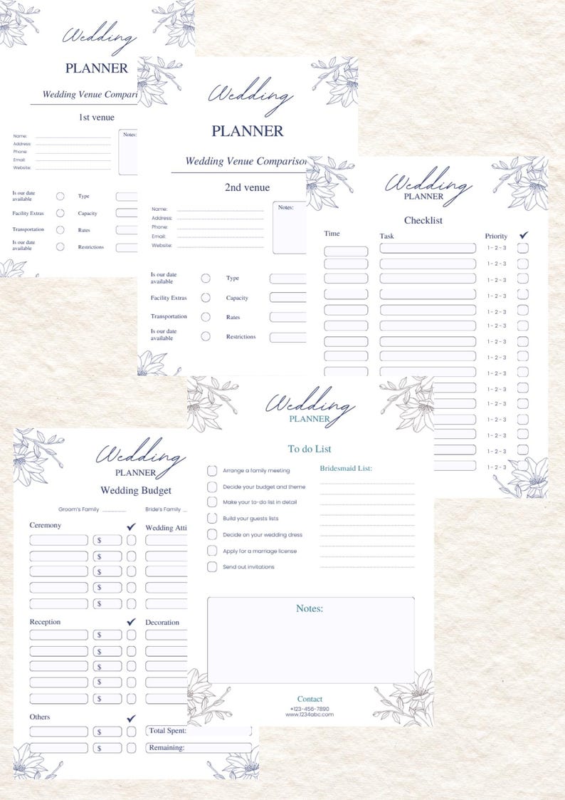 Ultimate Wedding Checklist Template | Printable Wedding Planning Guide ...