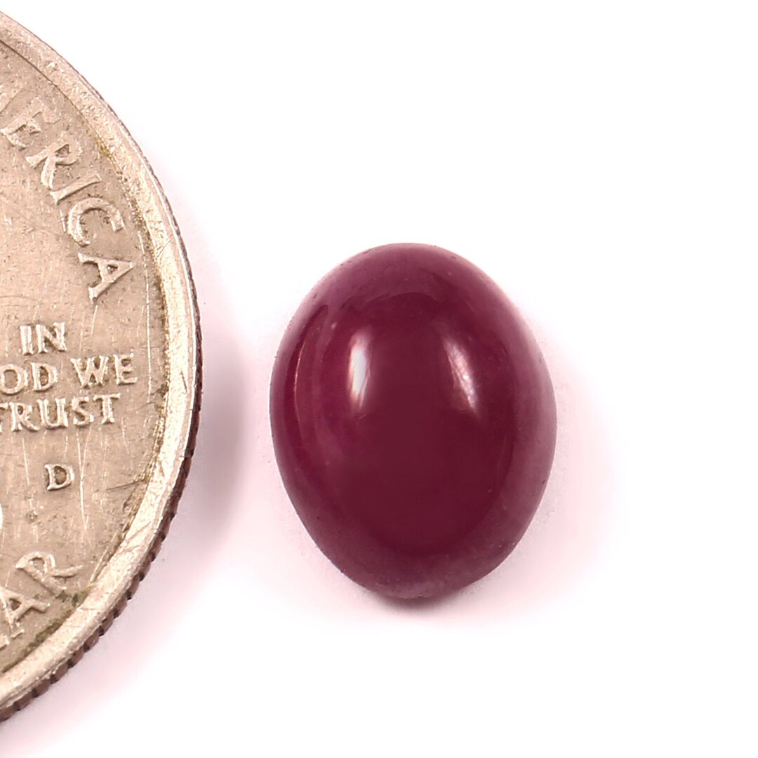 Natural Ruby Oval Cabochon 10x8mm Loose Gemstone Calibrated Ruby for ...