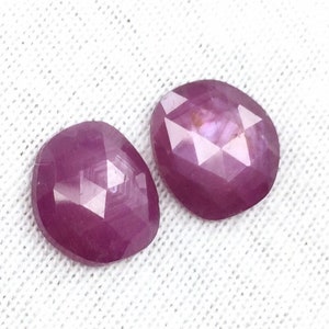 Natural Ruby Rose Cut Slice Gemstone-loose Ruby Fancy Shape Flat Back ...