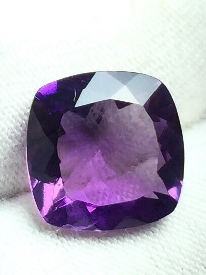 Natural Amethyst Gemstone Cut, Cushion Shape Amethyst Cut for Jewelry ...