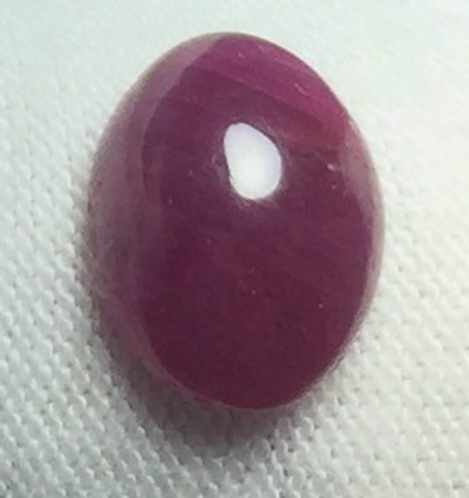 Natural Ruby Cabochon Oval Shape Gemstone Ruby Loose Stone | Etsy