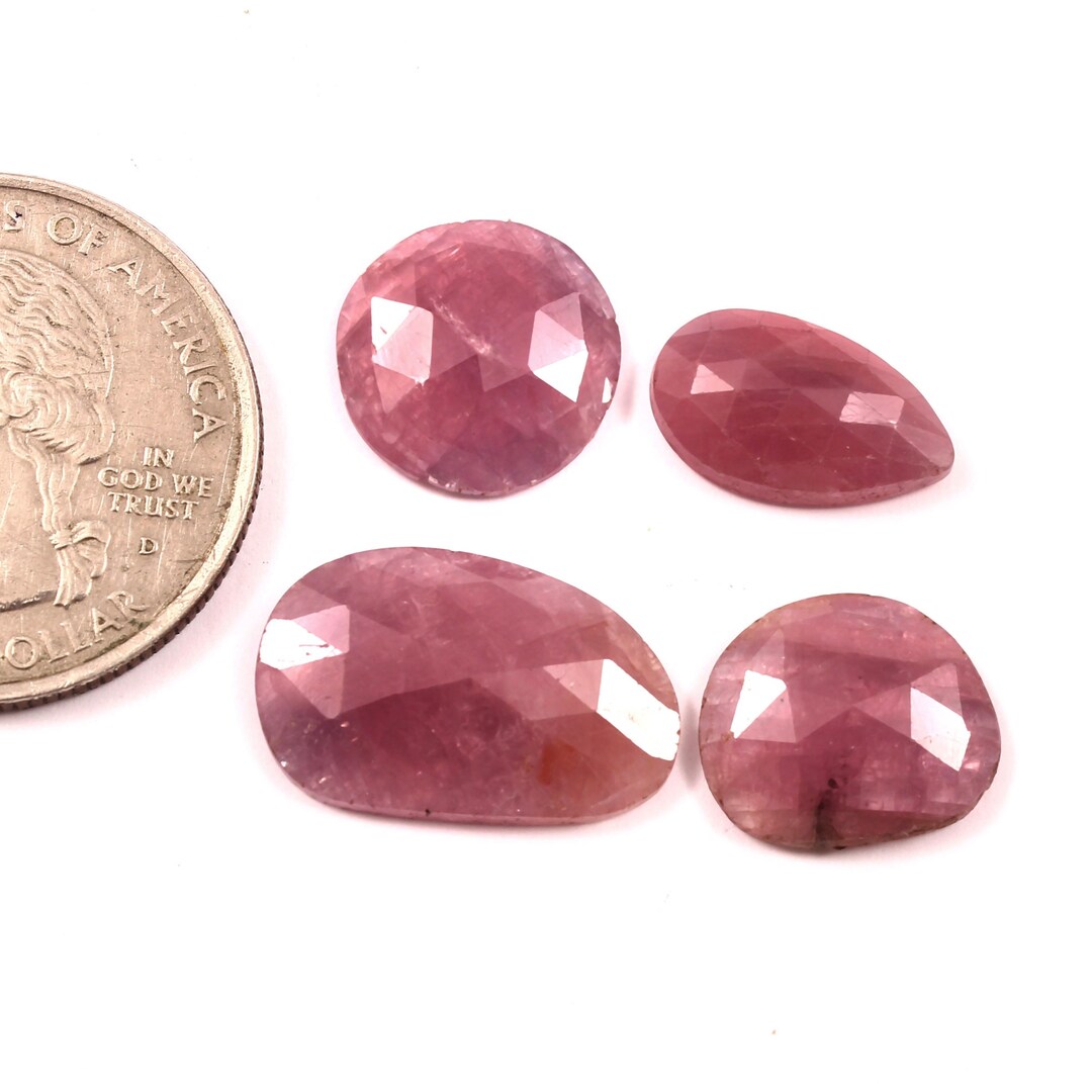 Ruby 4-piece Lot – Natural Red Rose Cut Rubies-21.50 Carat 18-14 Mm - Etsy