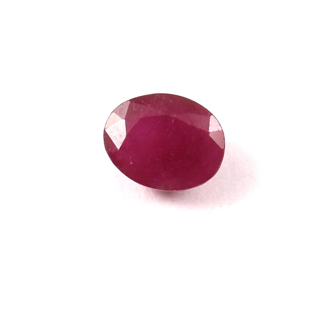 Rubí de corte ovalado (8 x 6 x 4 mm), piedra preciosa de rubí facetada ...