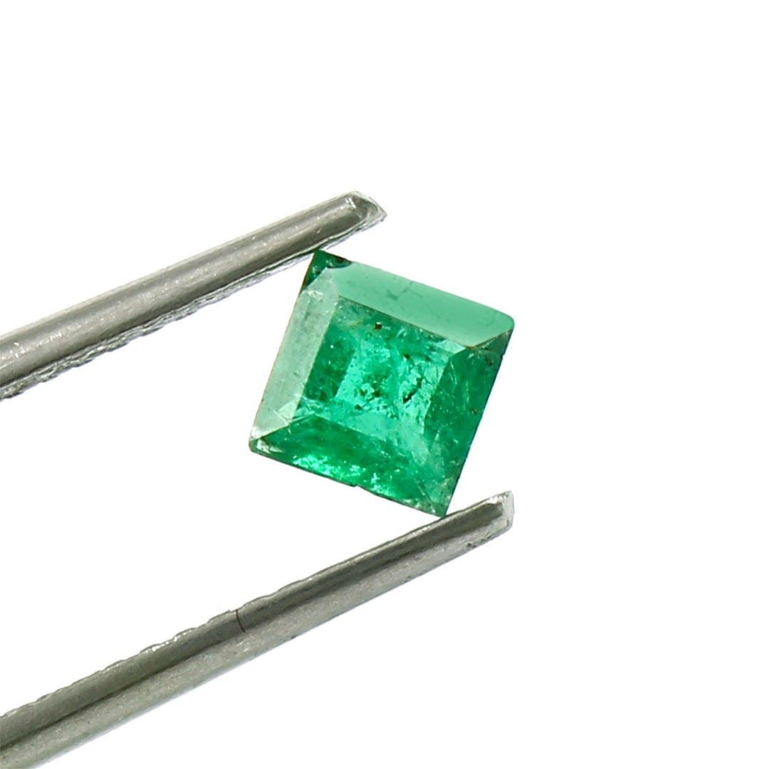 Natural Emerald Gemstone Cut ,faceted Cut Emerald Square Shape -size- 4 ...