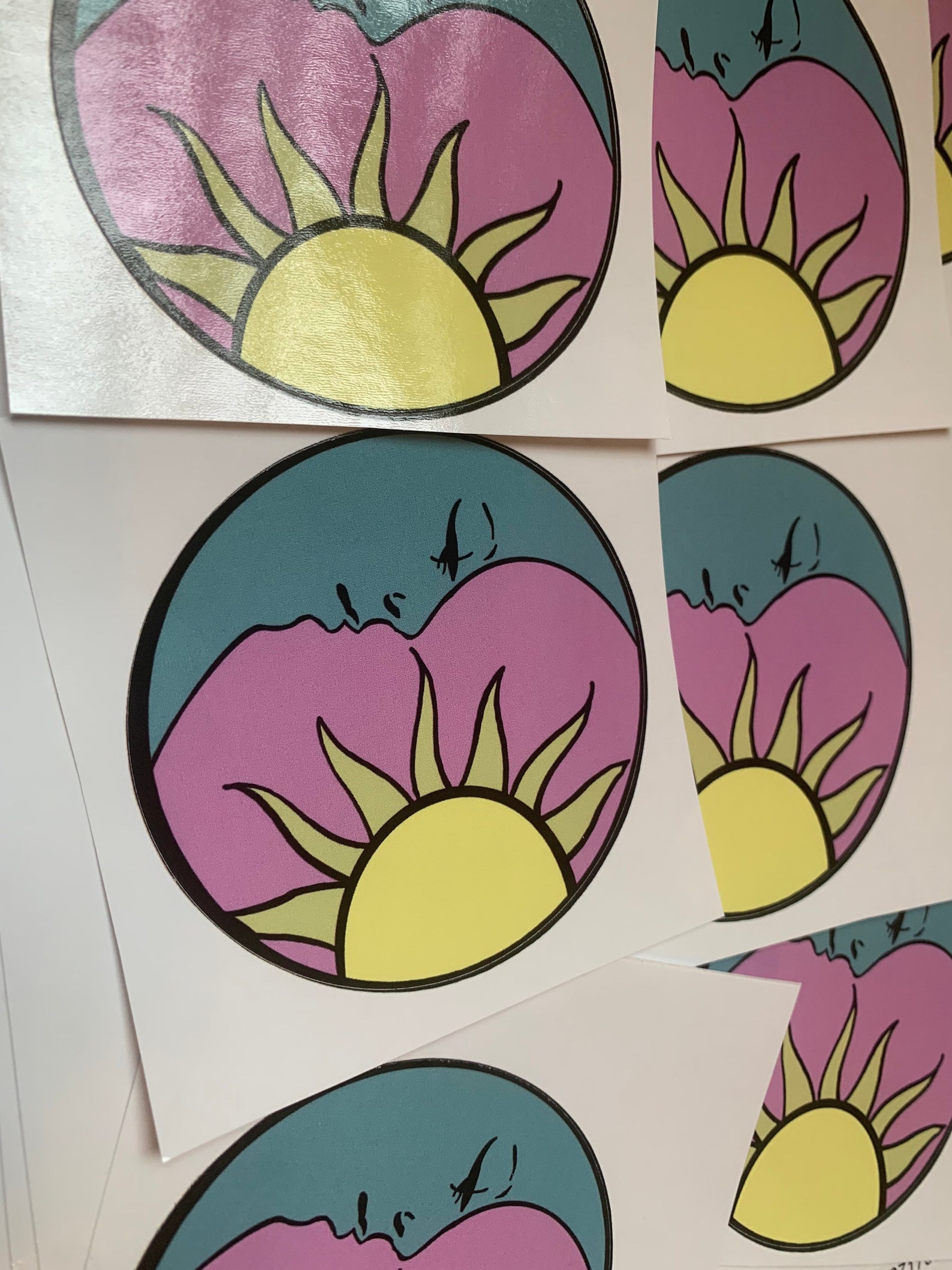 Sun and moon sticker celestial - Etsy.de