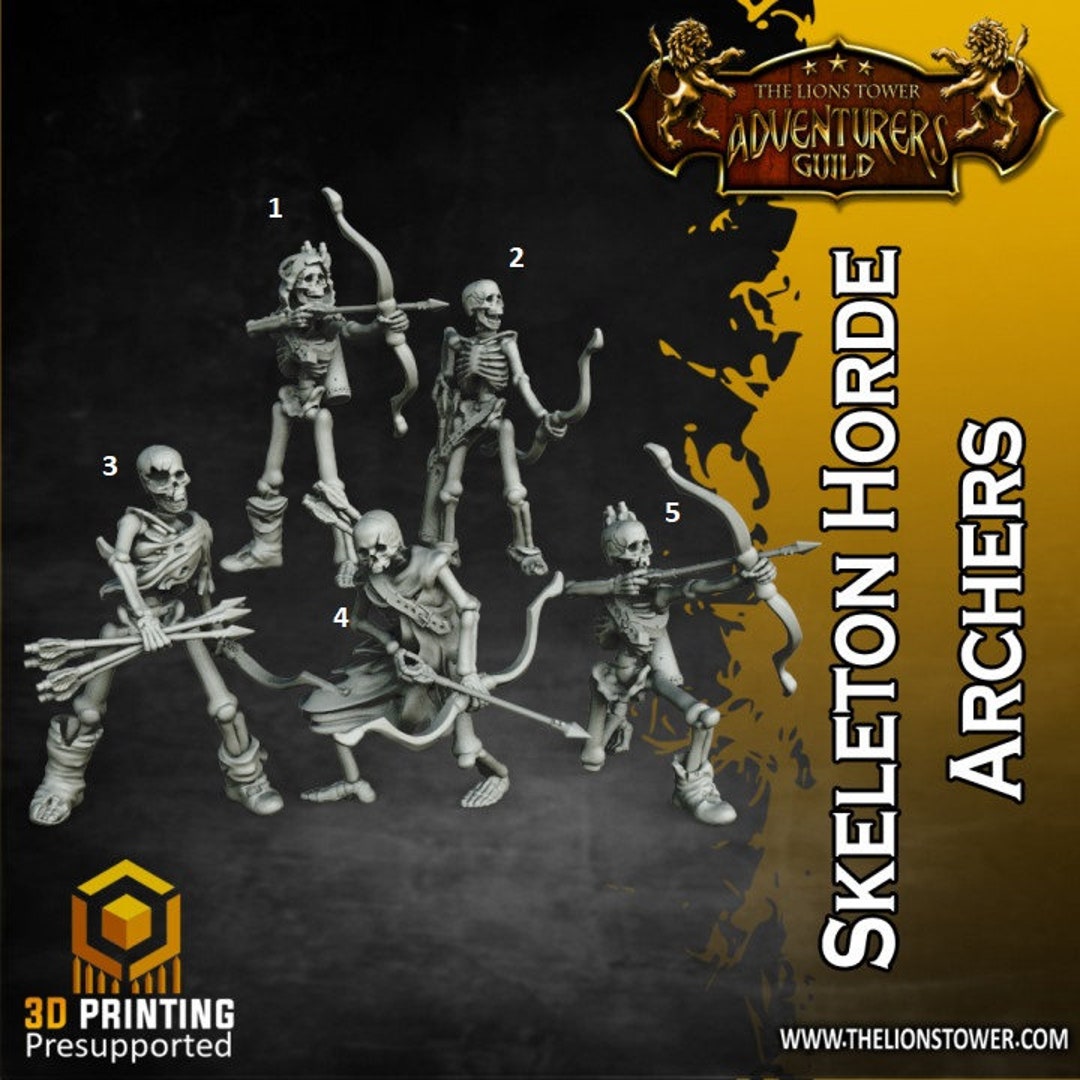 Lion Tower Miniature Skeleton Archers - Etsy