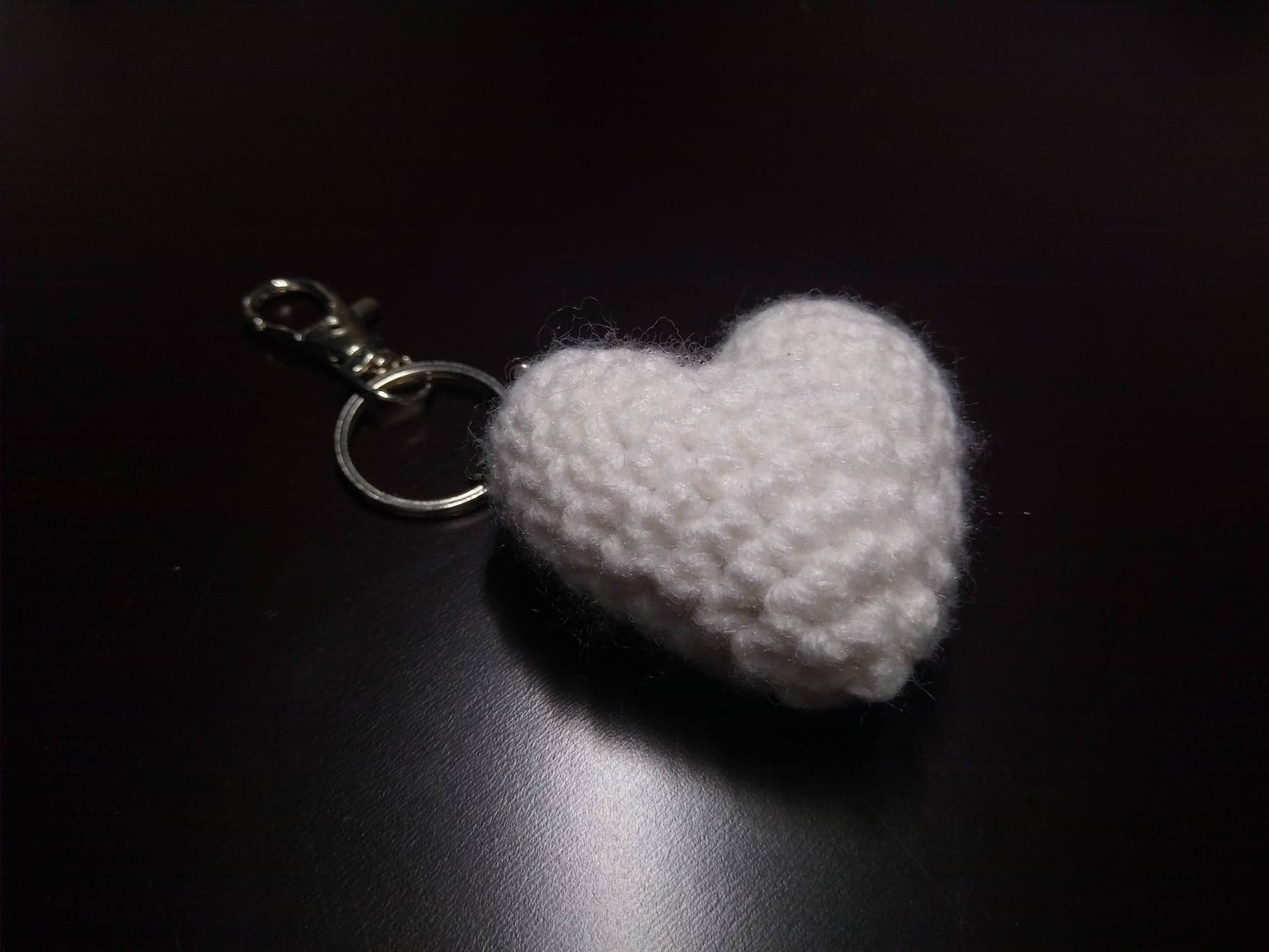 Crochet Heart Keychain - Etsy