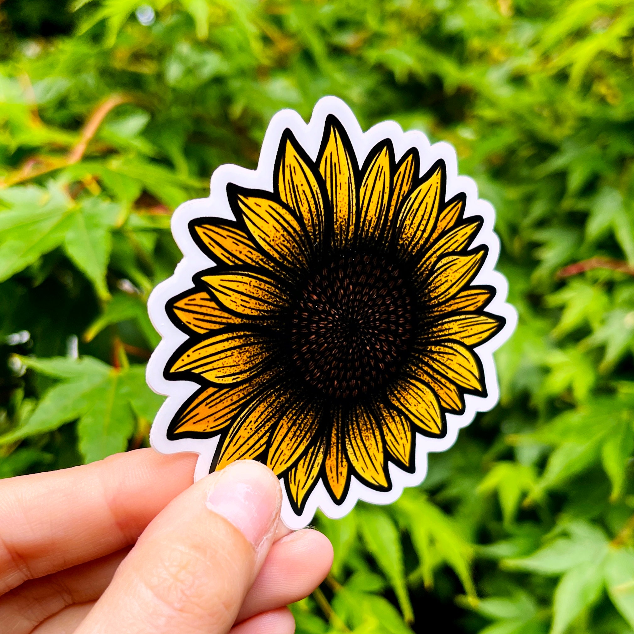 Sunflower Die Cut Vinyl Sticker | Cute Sunflower Stickers | Sunflower ...