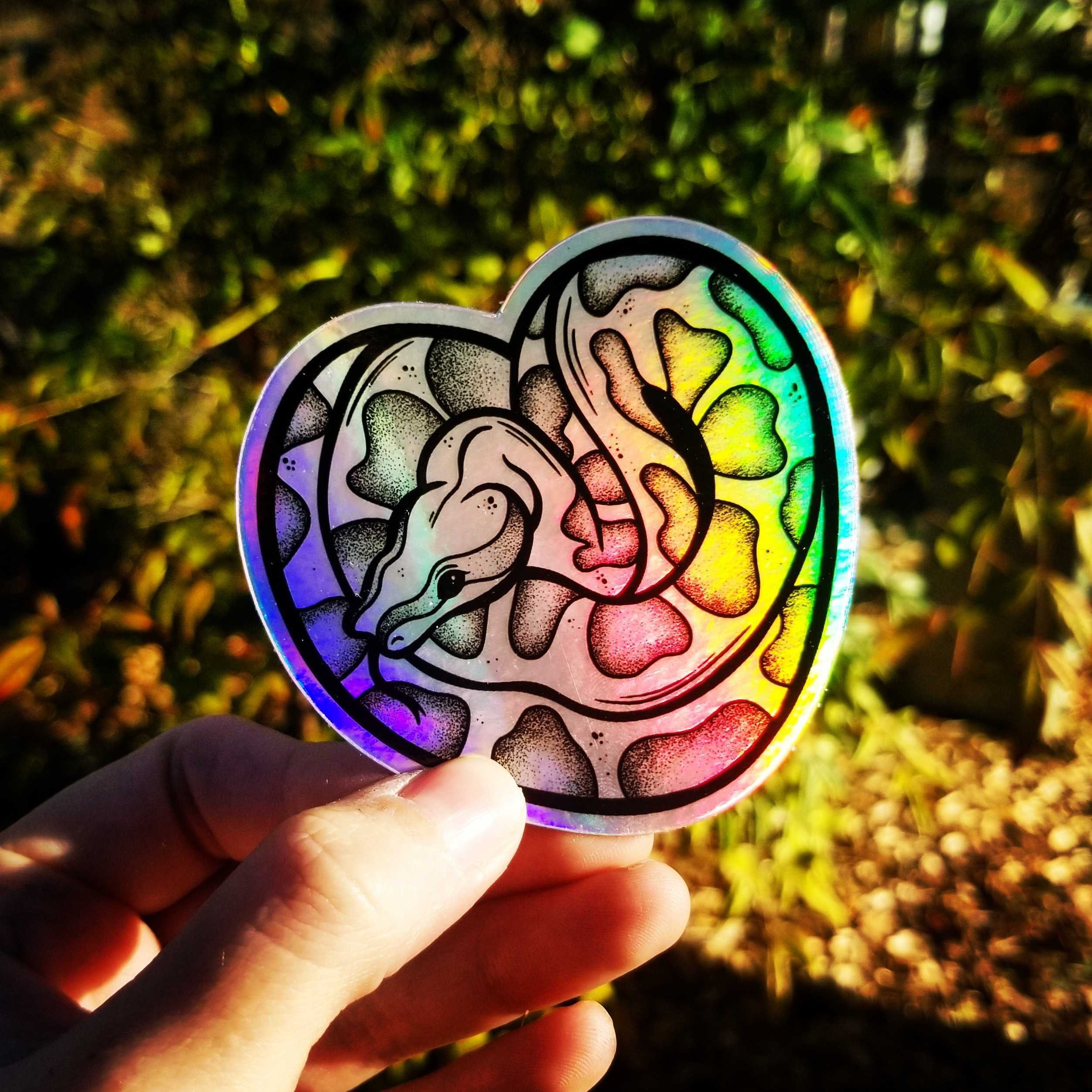 Holographic Snake Die Cut Vinyl Sticker Colorful Snake | Etsy