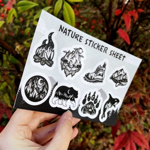 Nature Sticker Pack | PNW Sticker Set | Wilderness Mountain Stickers ...
