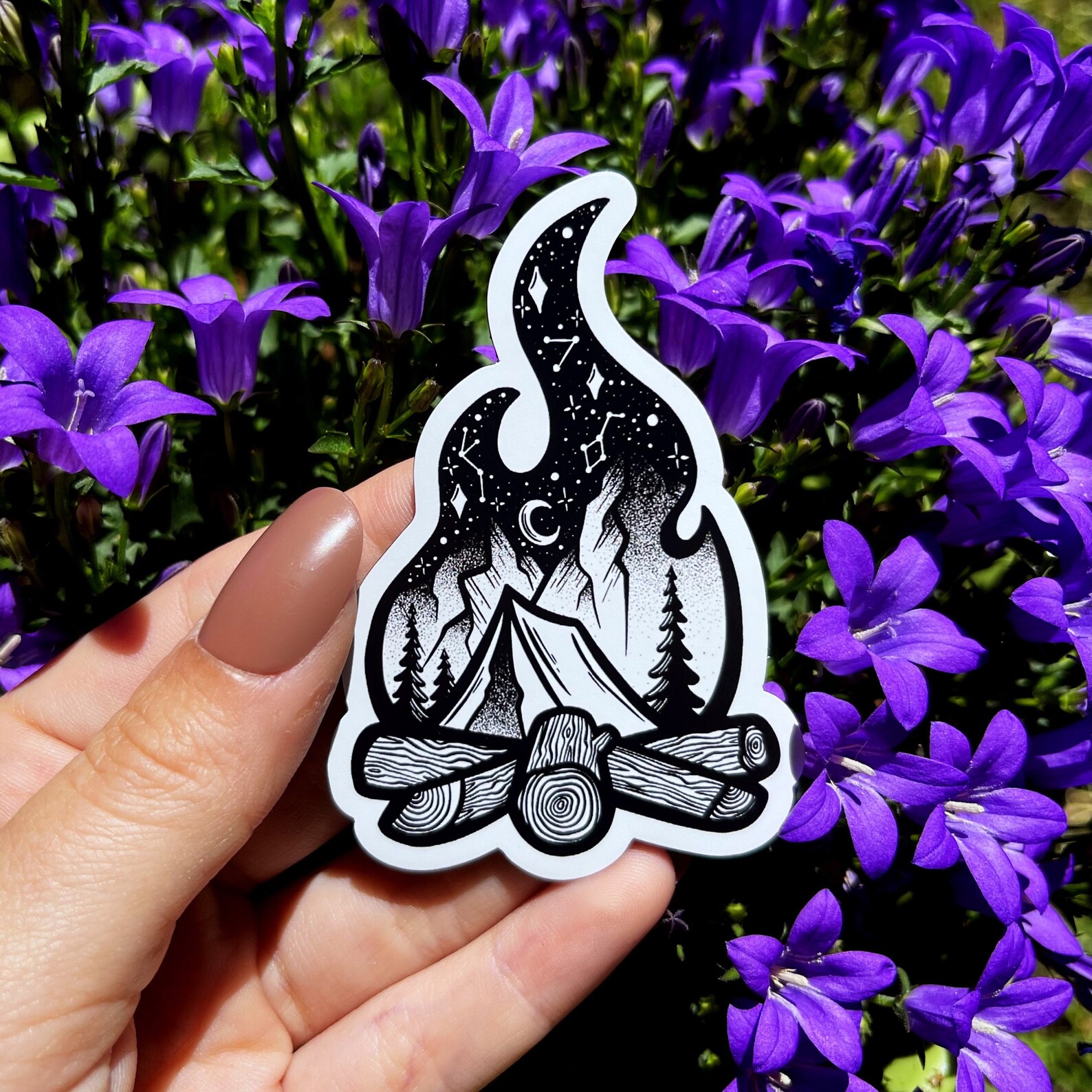 PNW Campfire Magnet | Camping Decor | Campfire Gift | Camping Magnet ...