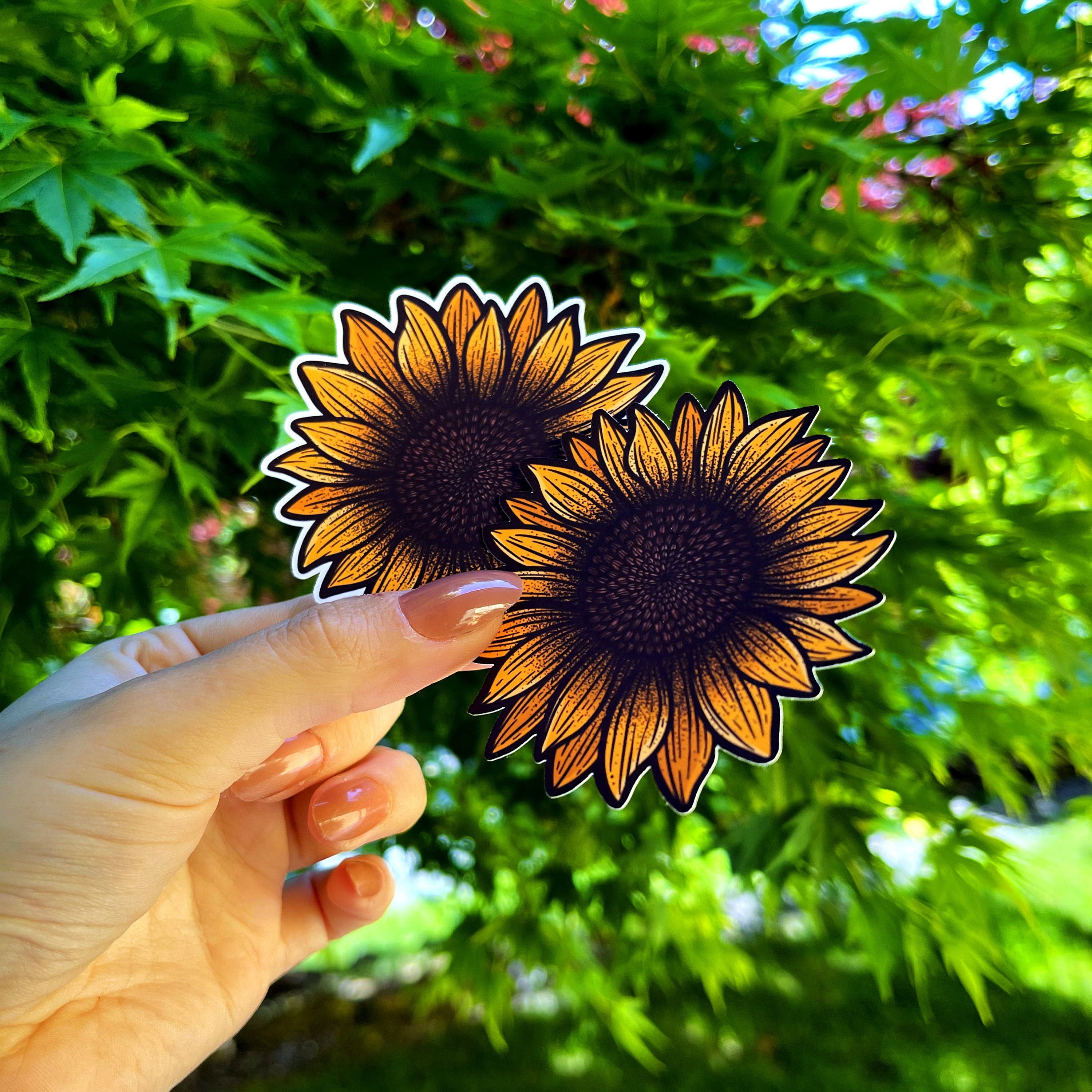 Sunflower Die Cut Vinyl Sticker Cute Sunflower Stickers - Etsy