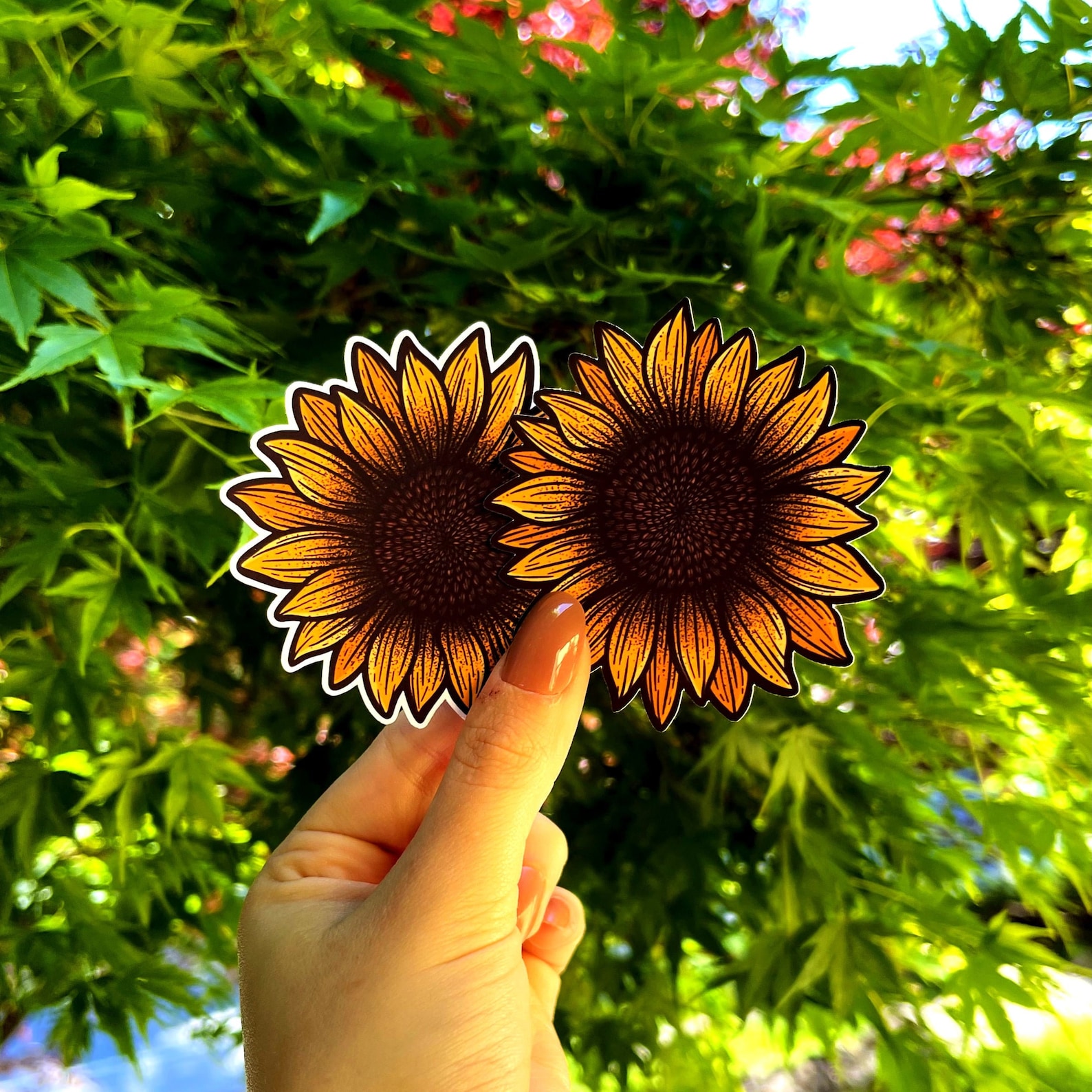 Sunflower Die Cut Vinyl Sticker Cute Sunflower Stickers - Etsy