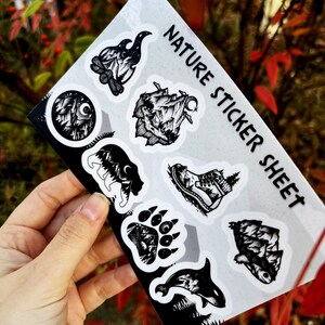 Nature Sticker Pack | PNW Sticker Set | Wilderness Mountain Stickers ...