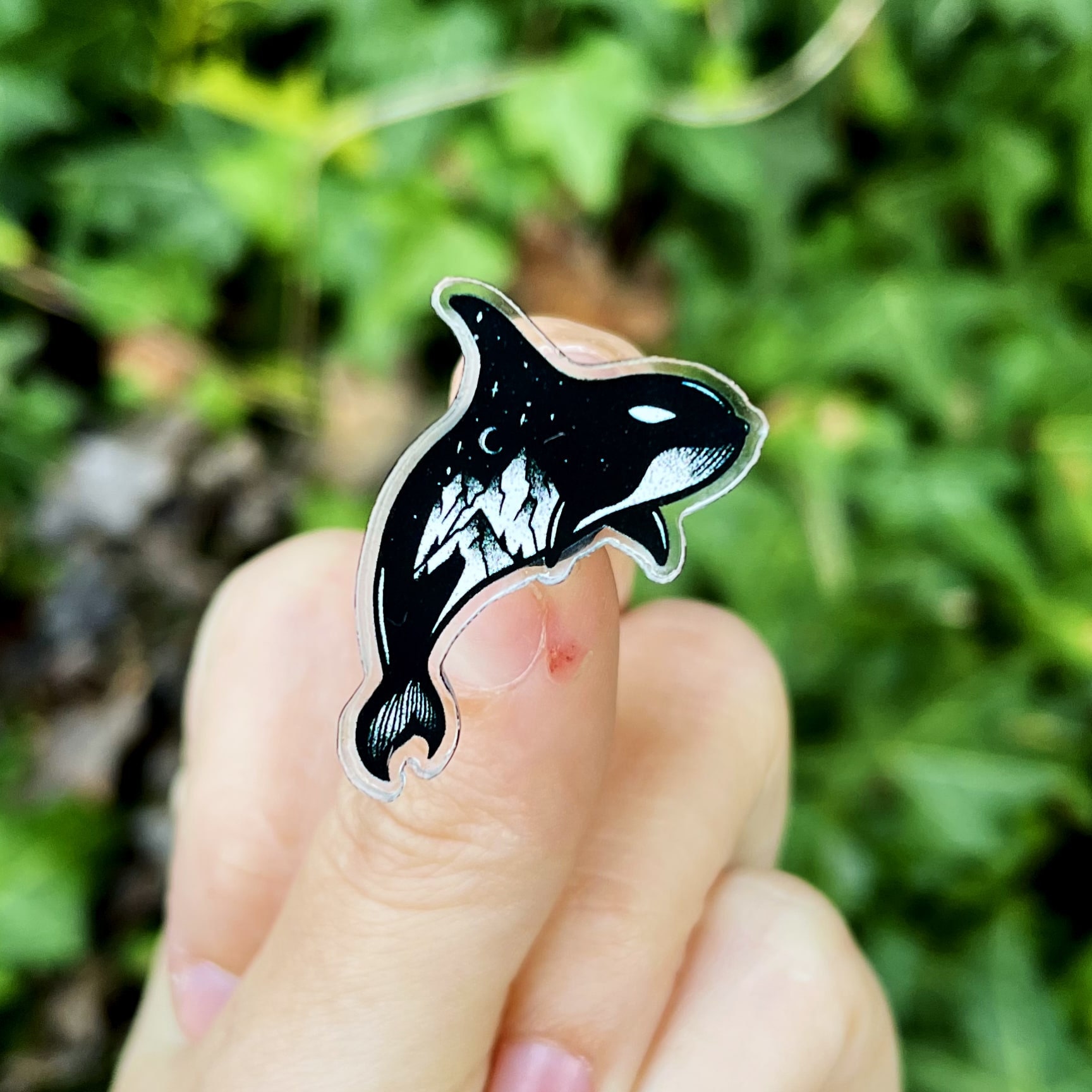 Orca Whale Acrylic Pin Killer Whale Pin Orca Whale Lover - Etsy