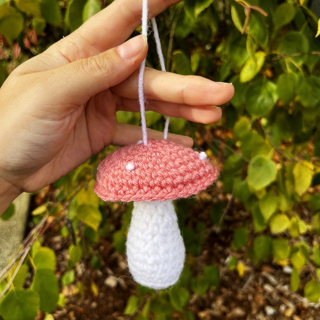 Crochet Mushroom Ornaments | Hand-made Fungi Ornament Decor | Hanging ...