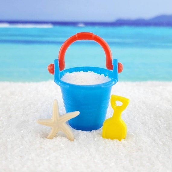 Miniature Beach Bucket Spade Shovelmini Beach Accessoryfairy - Etsy