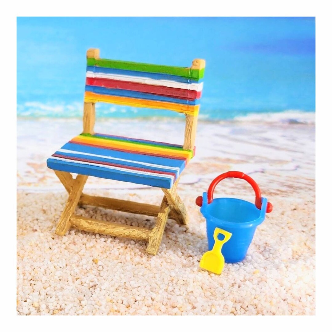 Miniature Beach Chair, Mini Beach Bucket,miniature Beach Accessories ...