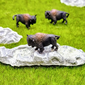 Miniature Bison,tiny Bison Figurine,micro Animals,mini Buffalo ...