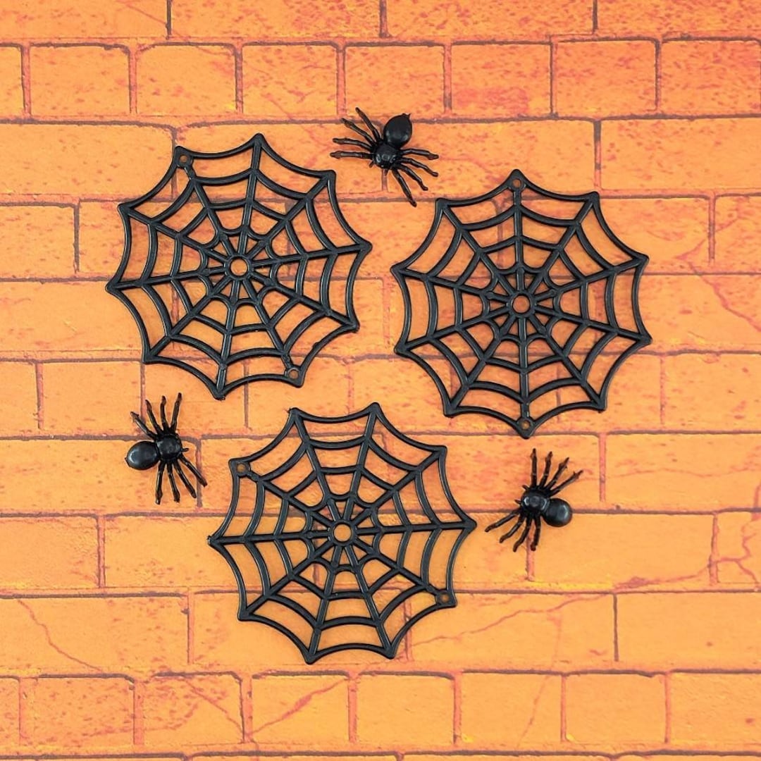 Miniature Black Spider Webs,miniature Spiders,fake Spider Webs ...