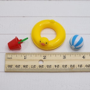 Miniature Pool Float,duck Float,miniature Beach Ball,miniature Sand ...