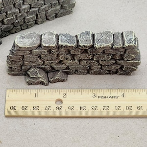 TWO Miniature Stone Walls,faux Stone,miniature Brick Wall,reversible ...