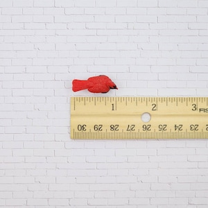 Miniature Cardinal,miniature Birds,terrarium Supplies,dollhouse Birds ...