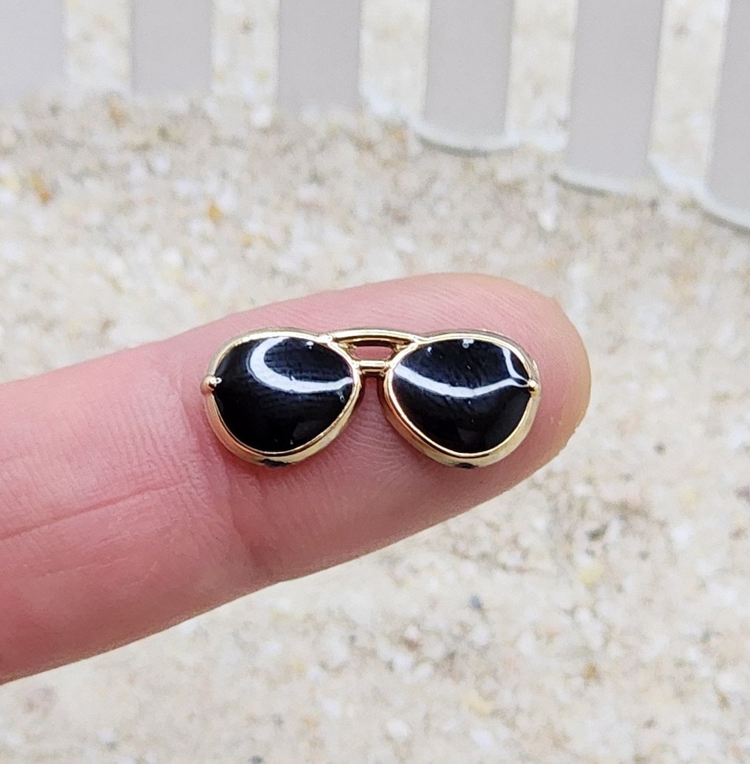 Tiny Sunglasses,miniature Sunglasses,flatback,dollhouse Miniature ...