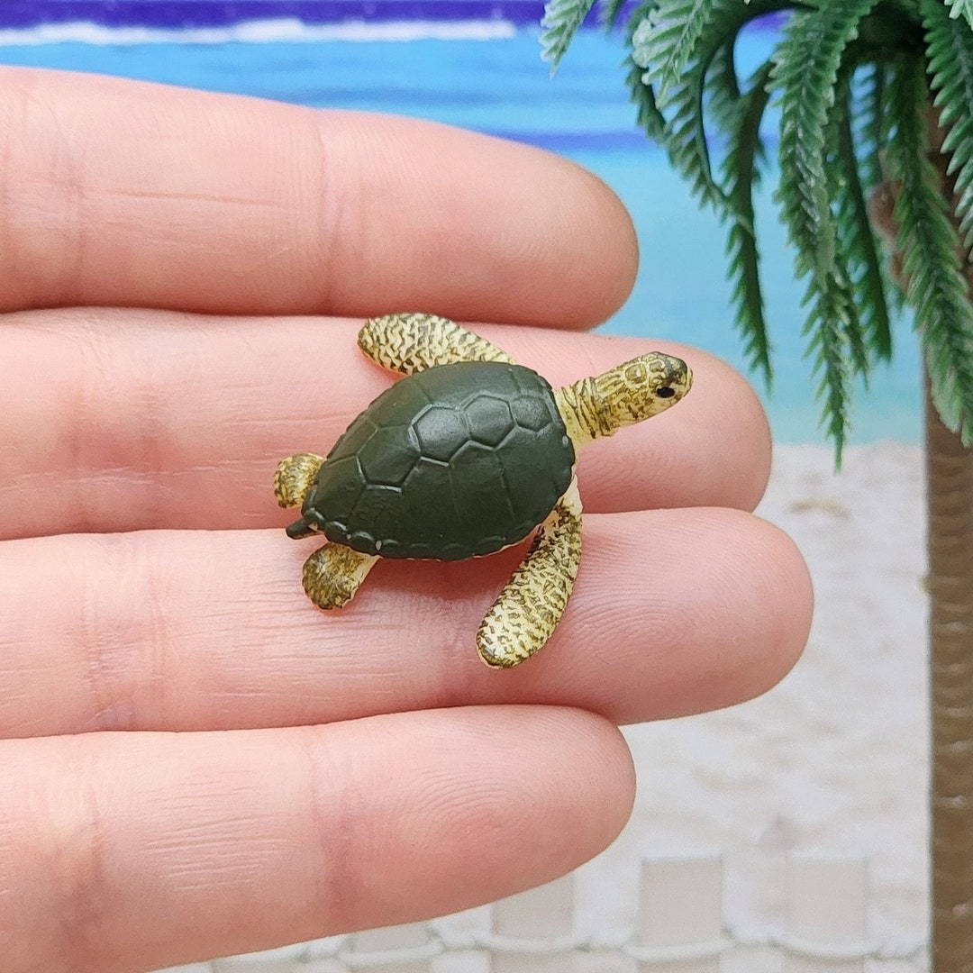 Miniature Sea Turtle,tiny Sea Turtle Figurine,diorama,terrarium ...