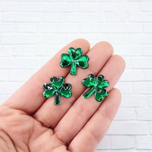 25 Shamrocks,miniature Shamrock Embellishments,st Patrick's Day, Craft ...