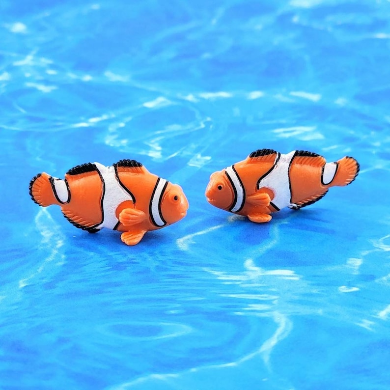 Miniature Clownfish,tiny Fish Figurine,terrarium Supplies,diorama,tiny ...