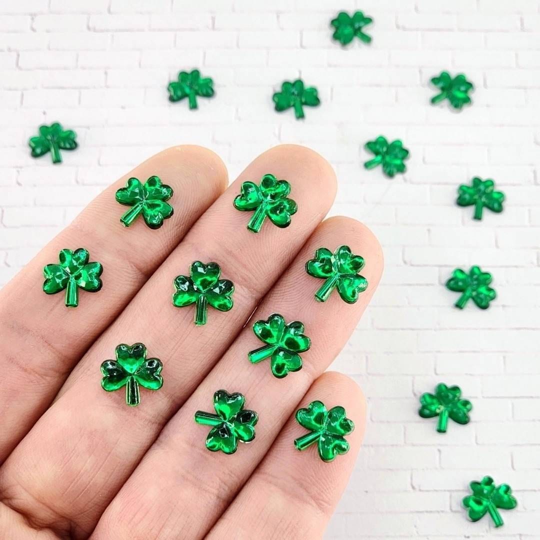 10/20/40 Tiny Shamrocks,miniature Shamrock Embellishments,clovers ...