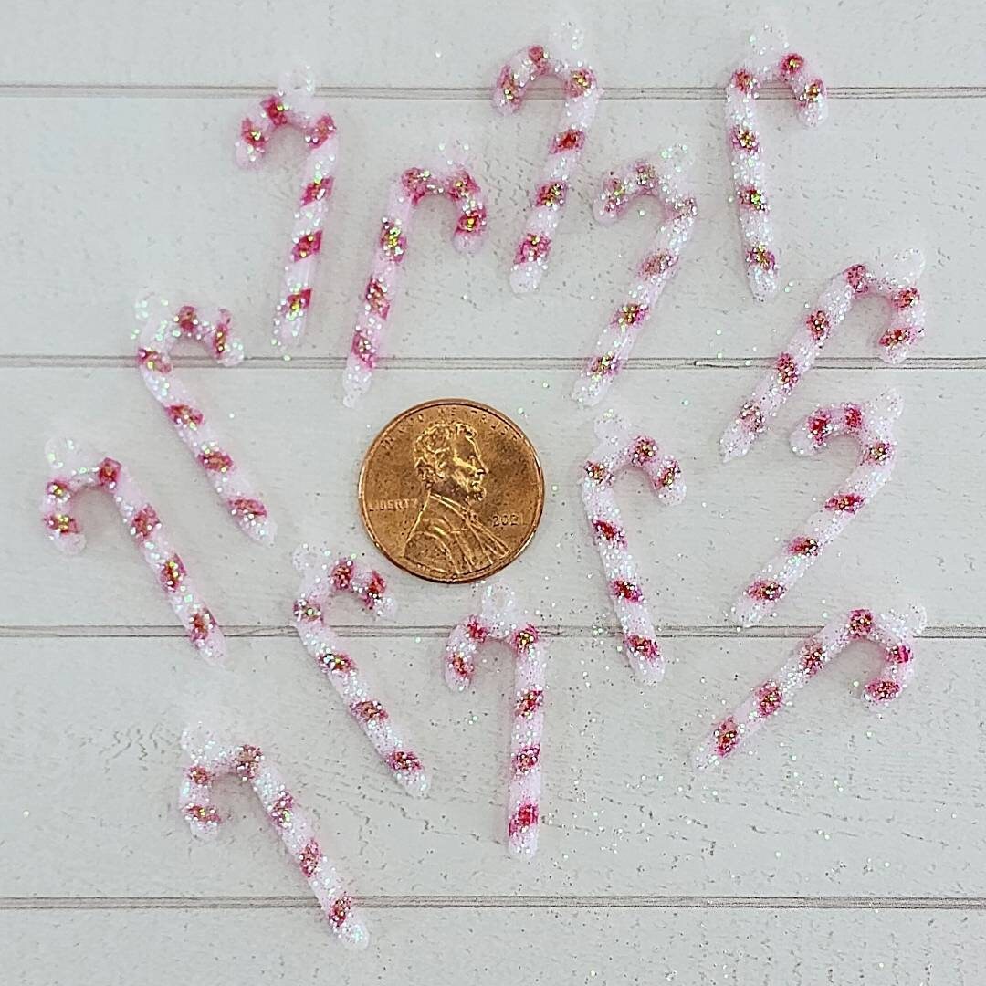 Mini Glittered Candy Canes,tiny Candy Candy Canes,miniature Tree ...