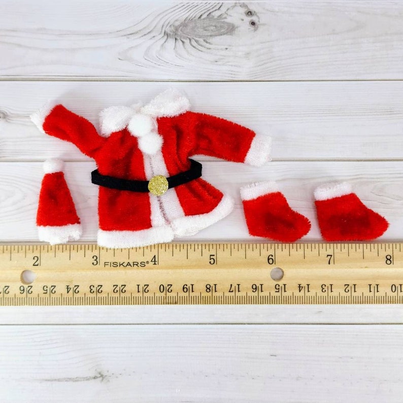 Miniature Santa Suit,santa Hat,christmas Miniatures,dollhouse Christmas ...