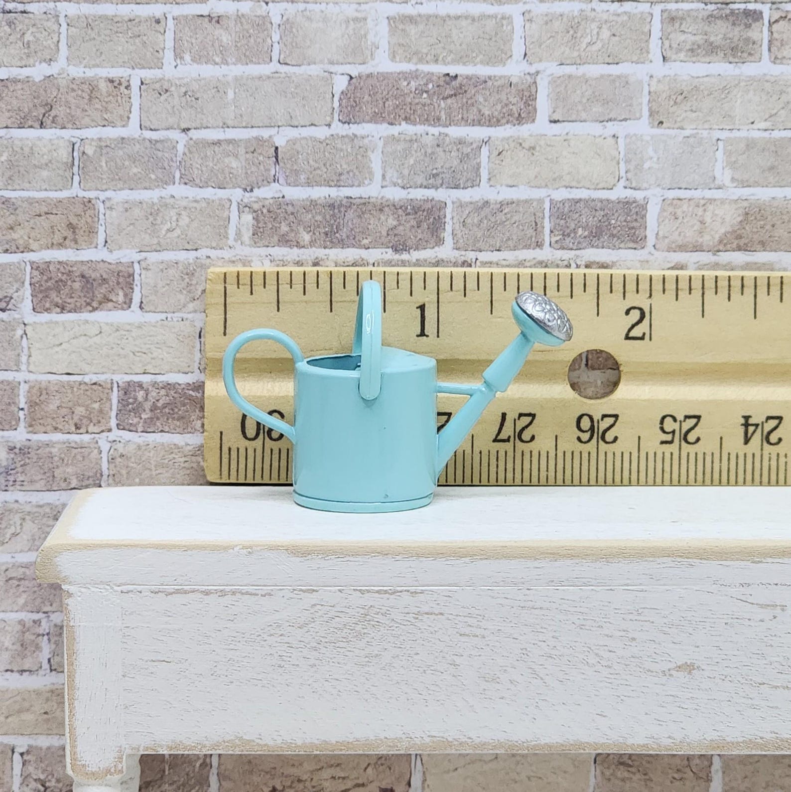 Miniature Watering Can,1:12 Scale,metal,dollhouse Miniature,garden ...