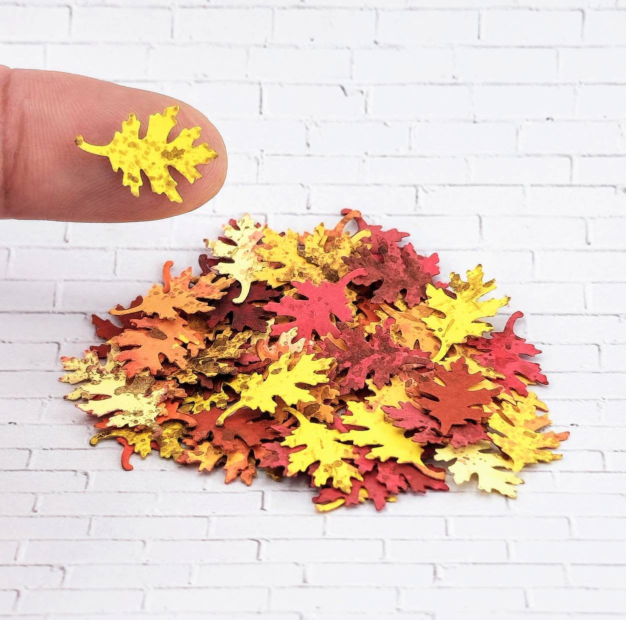 Miniature Oak Leaves,dollhouse Miniature Leaves,1:12 Scale Leaves ...